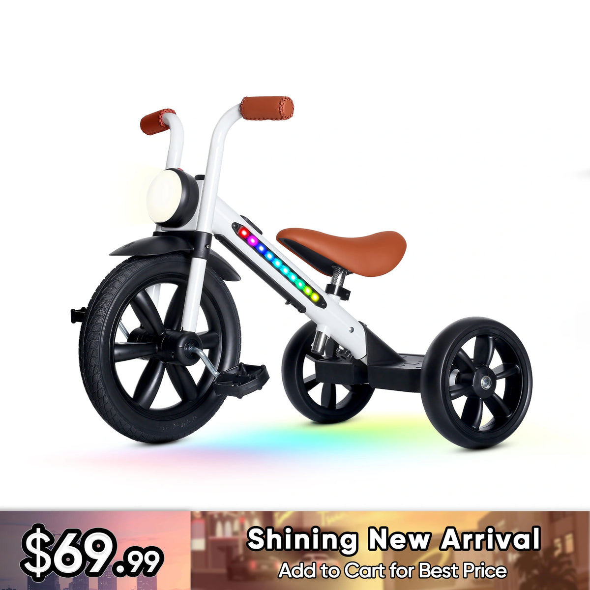 Buzz Rider Tricycle-LumeLED | KRIDDO Fun & Colorful Light Up Trike